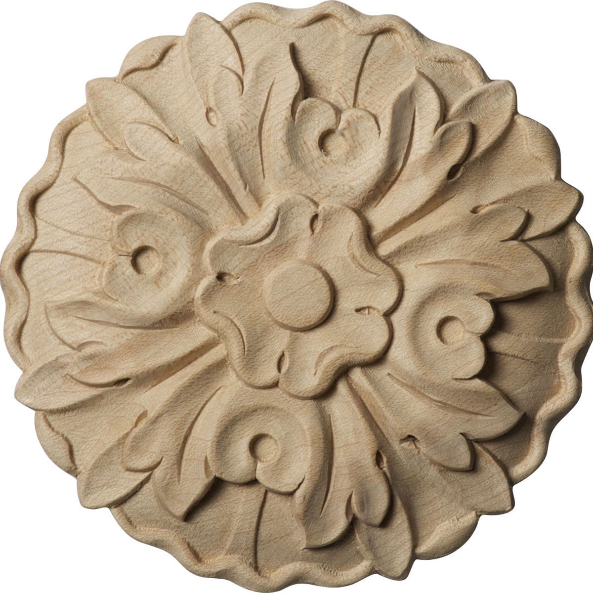 2 3/4"W x 2 3/4"H x 1/2"P Kent Floral Round Rosette, Cherry - Walmart.com