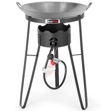 LiTian Roadster Burner. 13" Cast Iron Single Propane Wok Burner. Dual ...