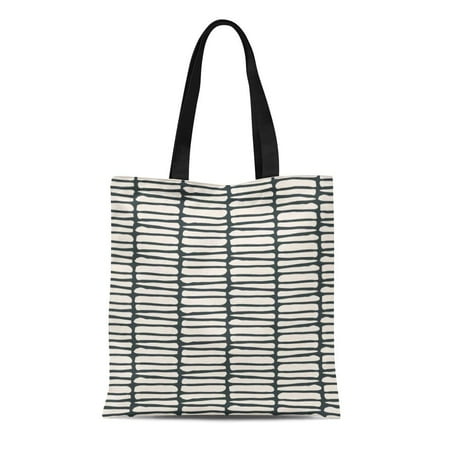 POGLIP Canvas Tote Bag Abstract Monochrome Basket Mesh Capron Doodle ...