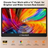 Marsmyth 14'' Triple Monitor for Laptop Screen Extender, Dual Monitor ...