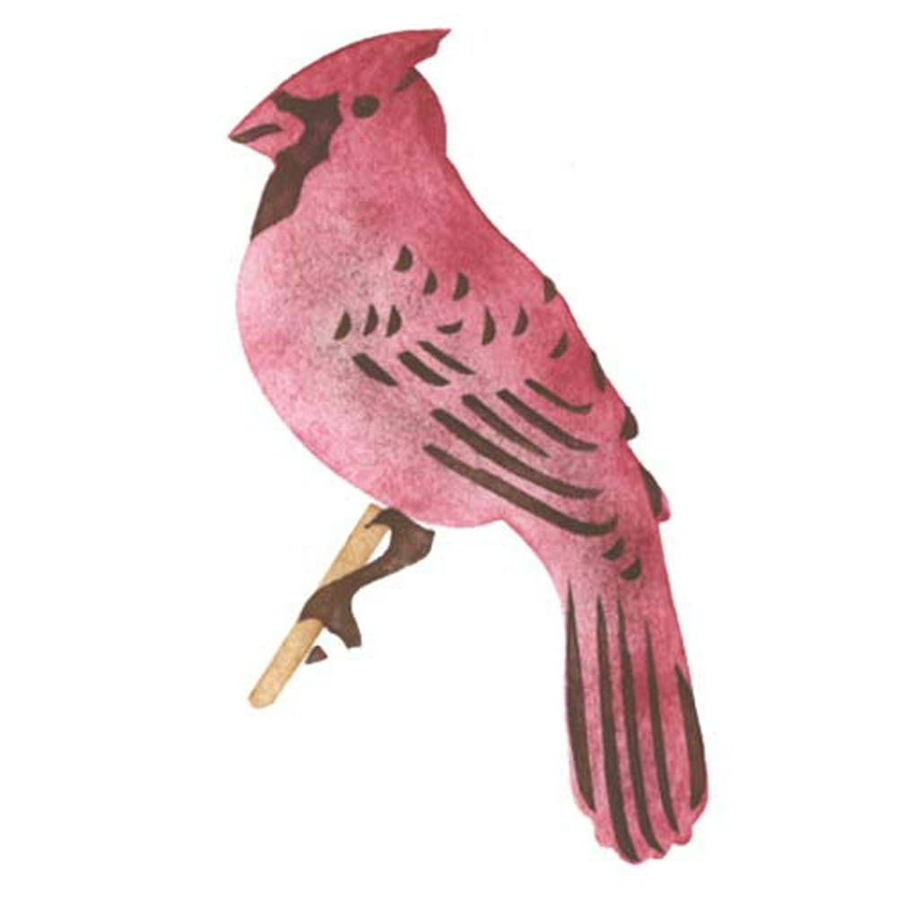 Cardinal Bird Wall Stencil SKU #455 by Designer Stencils - Walmart.com ...