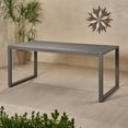 Noah Outdoor Aluminum Rectangular Dining Table, Gray - Walmart.com