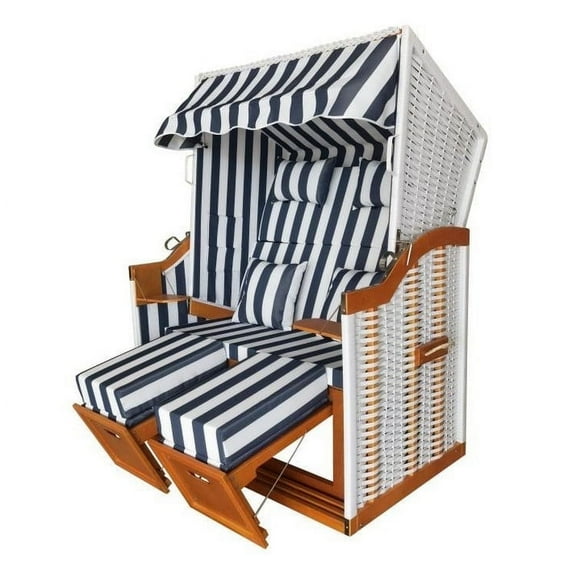 Strandkorb™ Baltic Sea, Brown-Grey Classic German Style Wicker Beach ...
