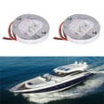 SEBLAFF 2 x 3inch Round Marine White 6 SMD LED Transom Mount Stern ...