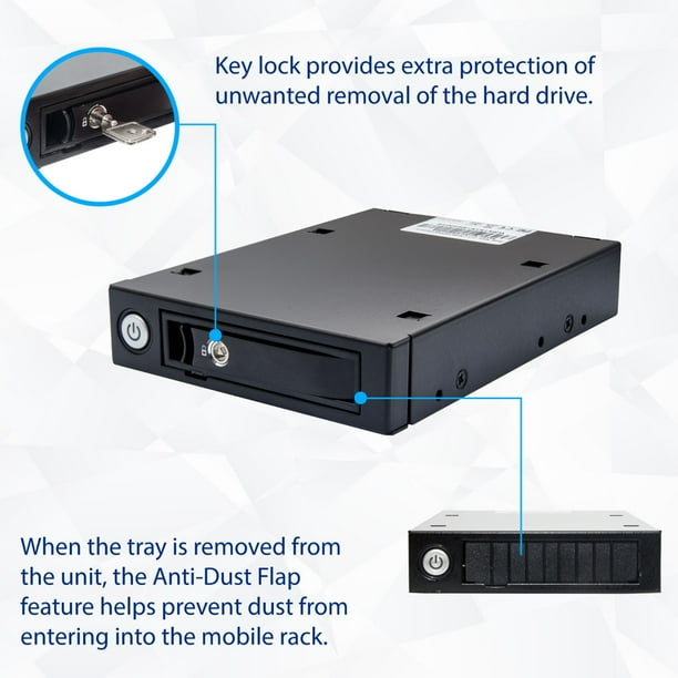 2.5" NVMe U.2 SSD and 2.5in SATA SAS Drive Mobile Rack for External 3.5 ...