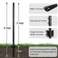 10 PC 6FT Channel Fence Posts,Steel, Anchor Plates, No-Dig Metal Stakes ...