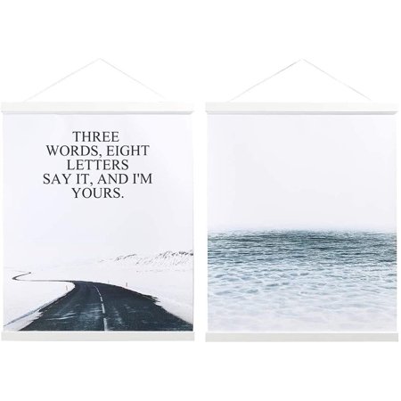 AmPm Magnetic Poster Hanger, 8x10 Poster Frame Wood Wooden Magnet Print ...