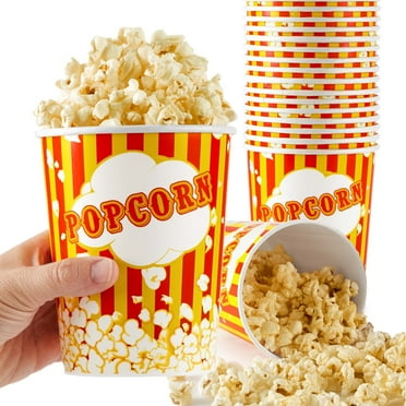 Set of 24 Striped Popcorn Cups for Party Wedding Favor Snacking Bridal ...