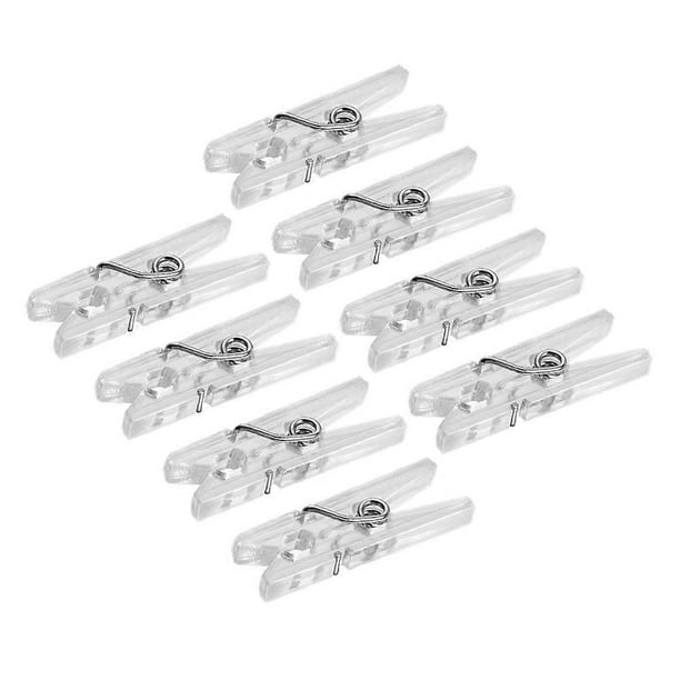 Transparent Plastic Clothes Clips for Daily Use Spring Hanging Clamps ...