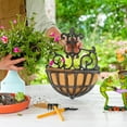 2PC Small Cast Iron Baskets, Heavy-Duty Wall Hanging Hollow Planter w ...