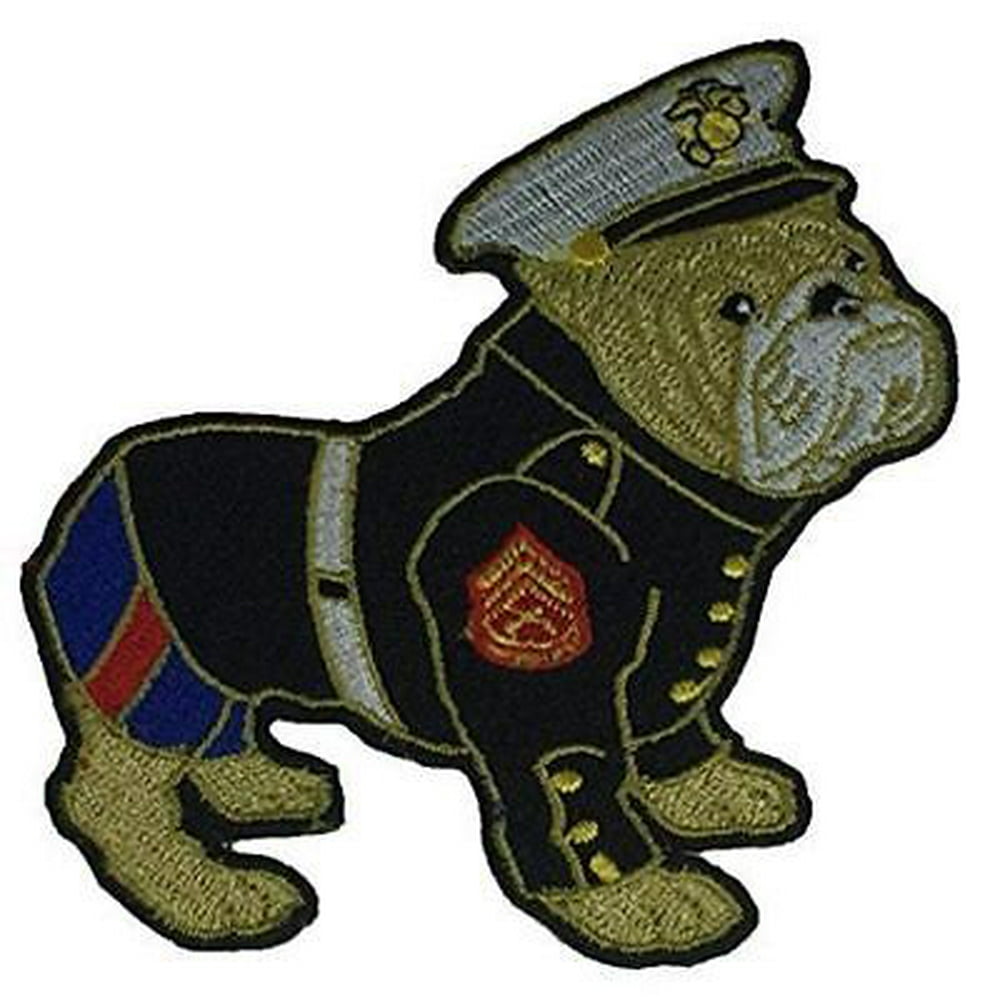 USMC MARINE CORPS CHESTY THE BULLDOG W/ DRESS BLUES CUTOUT PATCH MASCOT EGA - Walmart.com ...