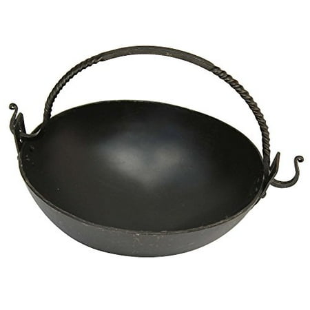 Armory Replicas Medieval Iron Campfire Viking Kettle Flat Pot | Walmart ...