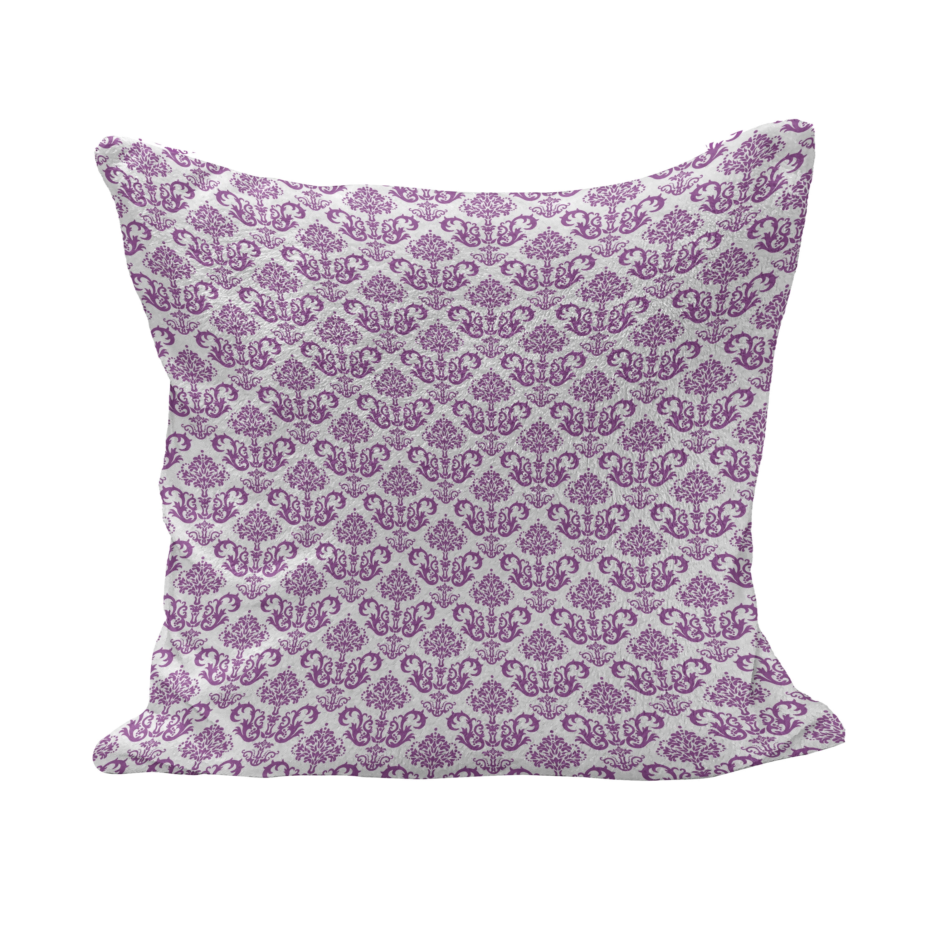 Victorian Fluffy Throw Pillow Cushion Cover, Floral Lavender Color ...