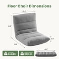 CONCETTA 14-Position Adjustable Floor Chair with Memory Foam, Folding ...