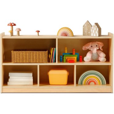 SKYSHALO Kids' Playroom Organizer Unit - Wooden Bookshelves Storage 20 ...