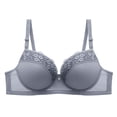 Agkizg Women's Push Up Bra Underwire Lace Adjustable Straps Sheer Mesh ...