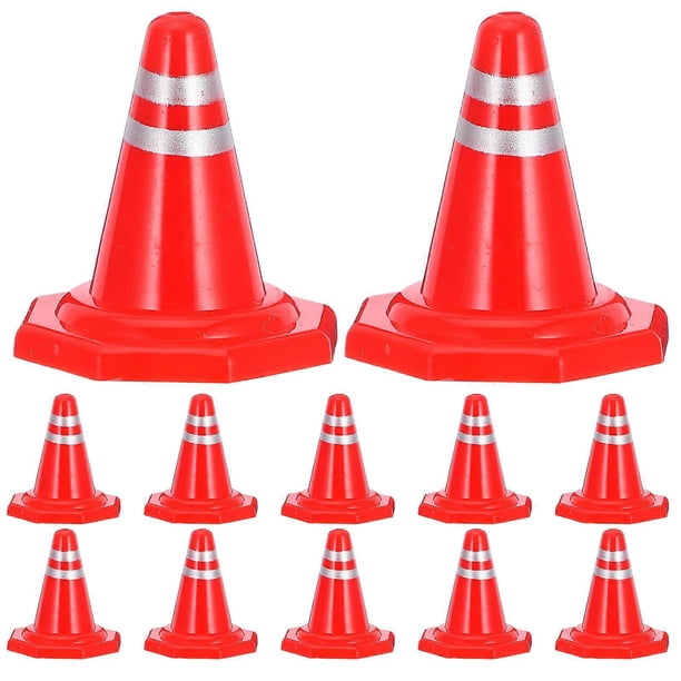 12pcs Traffic Roadblocks Simulation Sand Table Props DIY Road Cone ...