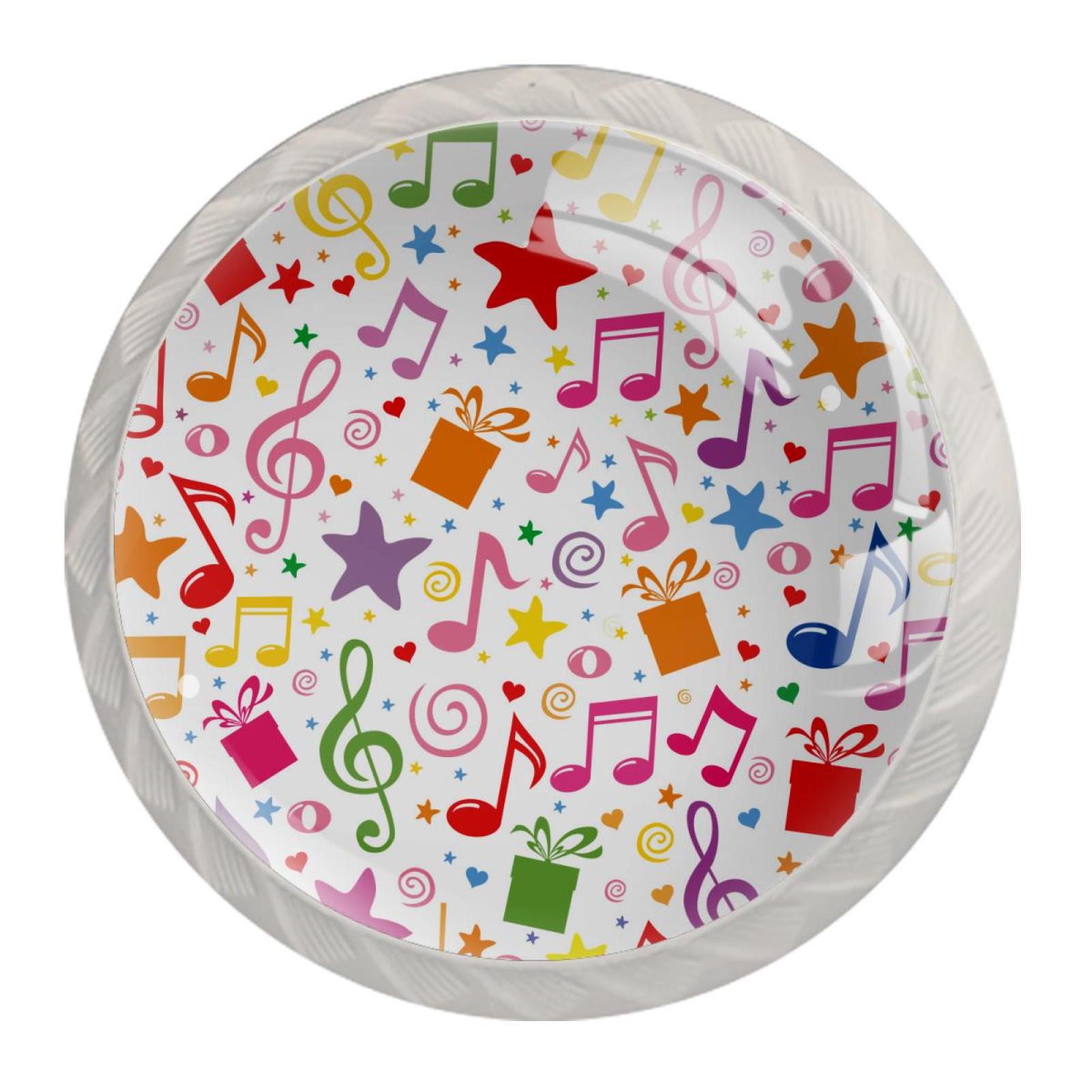 4 Pcs Music Note Knobs for Kitchen Cabinet Cupboard Dresser Bookcase ...