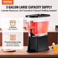VEVOR Beverage Dispenser, 3 Gal Plastic Drink Dispenser with Spigot ...