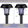 Solar Powered LED Light Pest Bug Zapper Insect Mosquito Killer Lamp ...