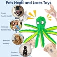 2 Pack Dog Squeaky Toys Octopus No Stuffing Crinkle Plush Dog Toys ...