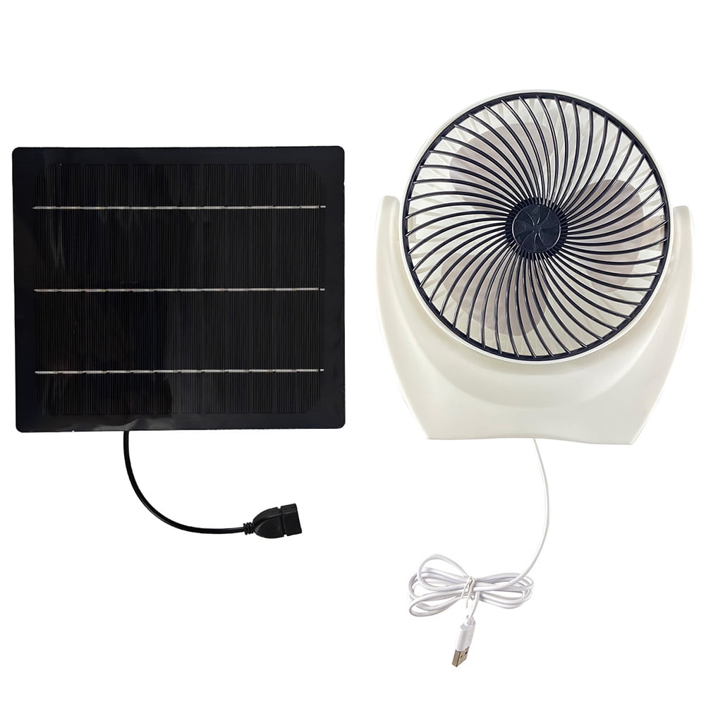 Ventilador solar JShteea panel solar con ventilador Camping USB ...