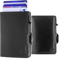Card Blocr Credit Card Wallet Black Leather and Black Metal Front ...