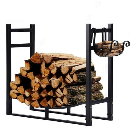 VIVOHOME 3ft Heavy Duty Indoor Outdoor Firewood Storage Log Rack with ...