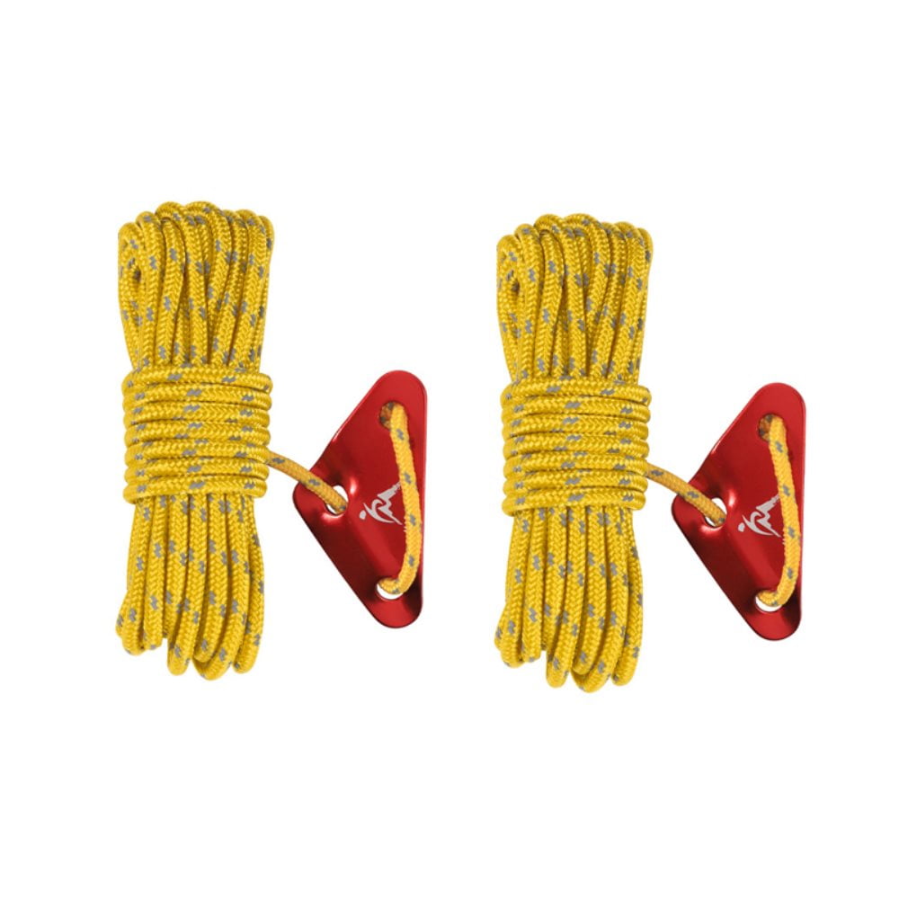 Heavy Duty Camping Rope - 2 Pack 5mm Outdoor Reflective Guy Lines with ...