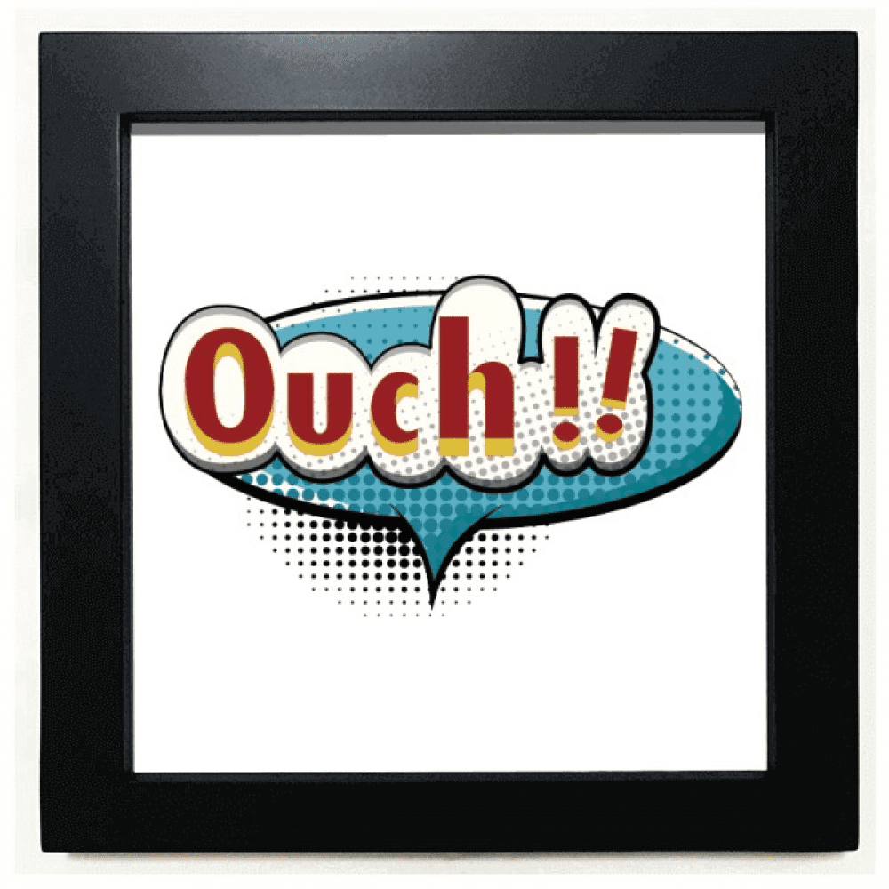 Ouch Boom Diagram Cartoon Black Square Frame Picture Wall Tabletop ...