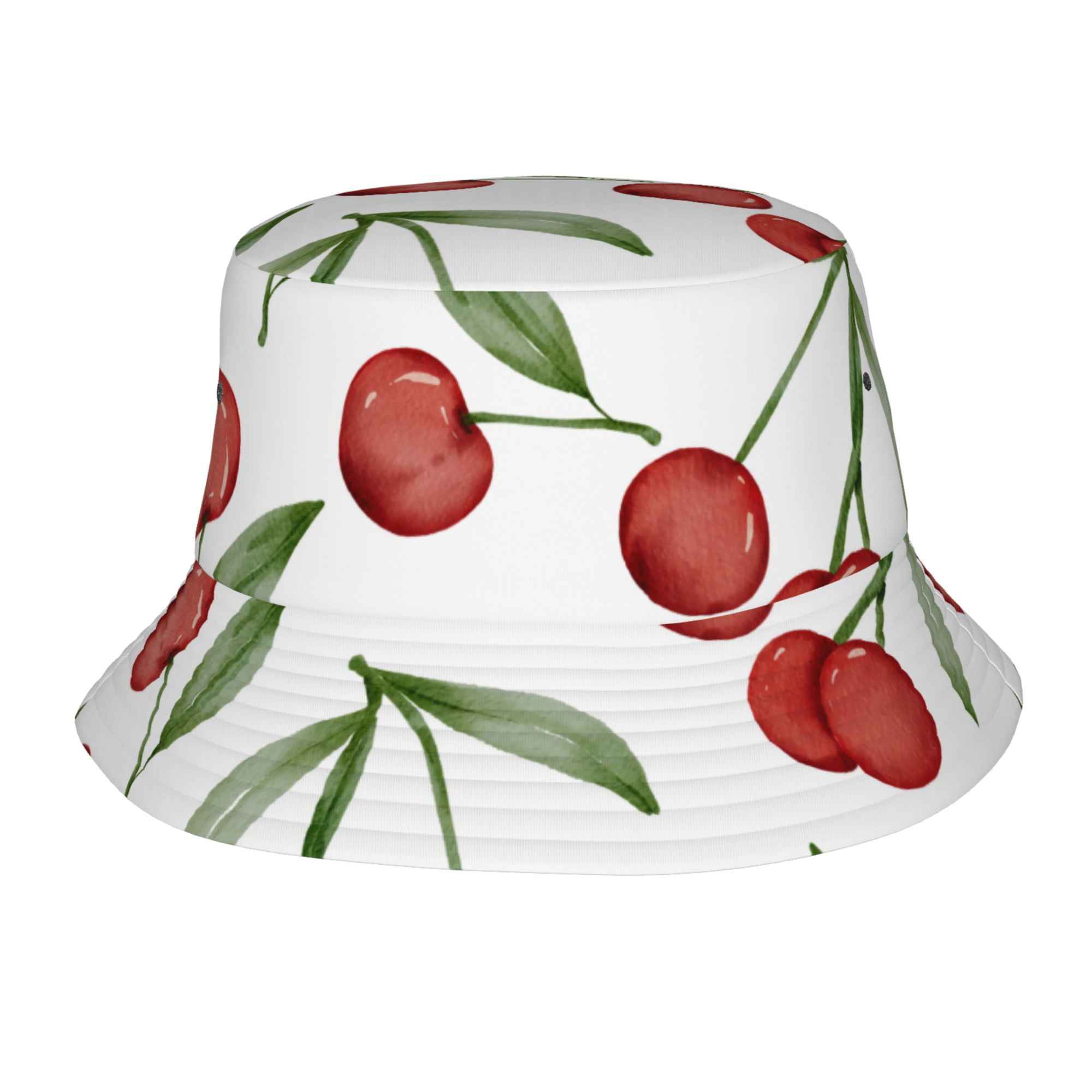 ZICANCN Fruit Graffiti Cherry Bucket Hat, Unisex Print Double-Side-Wear ...