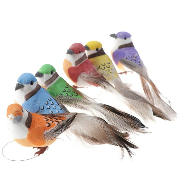 Fuwaxung 1PCS/2PCS Artificial Birds Fake Foam Animal Simulation Feather ...