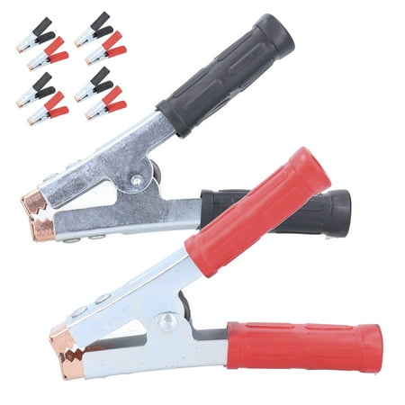 Spptty Battery Charging Clips Car Battery Clamps 500A Spring Earth Clip ...