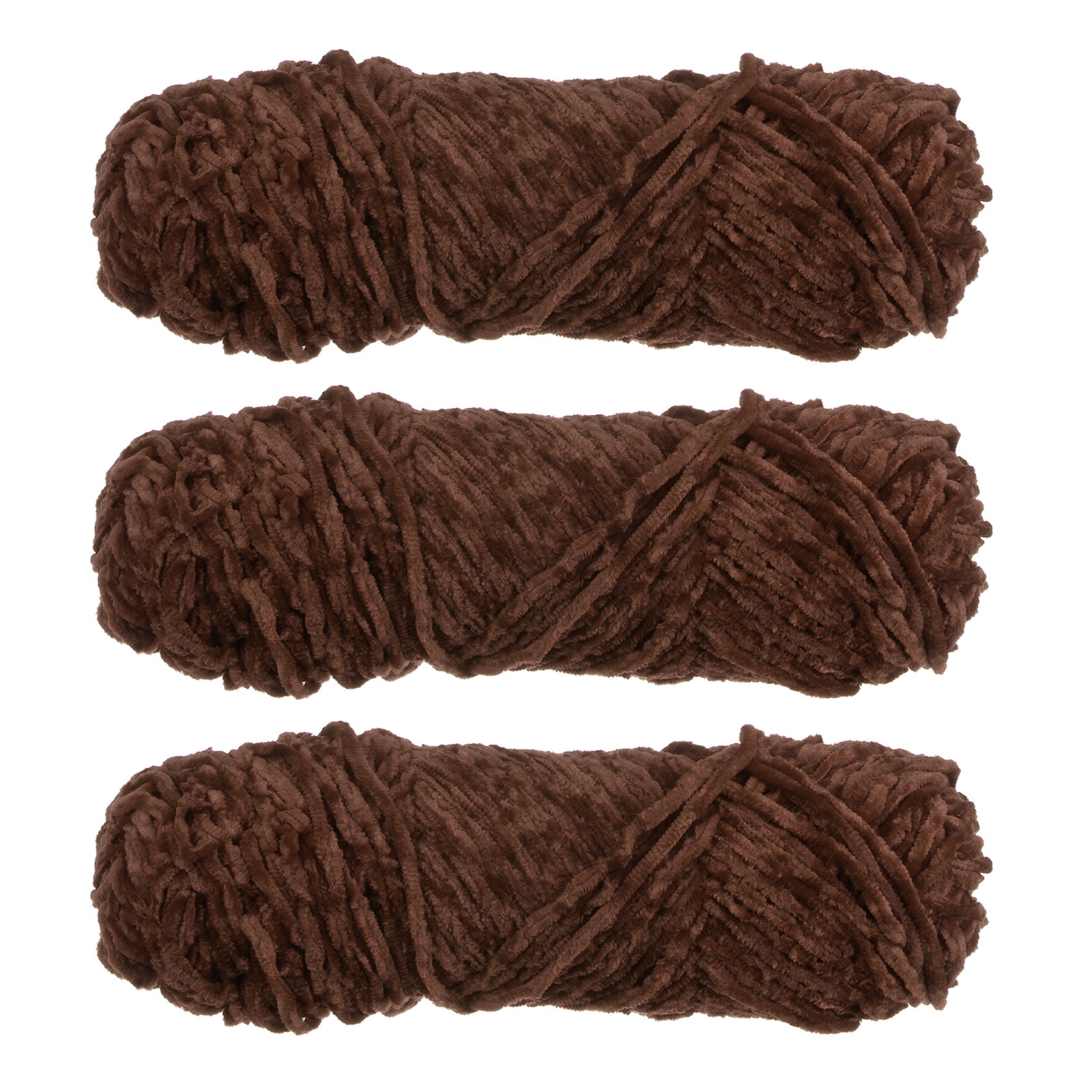 Click here for Unique Bargains Chenille Polyester Dark Caramel Ya... prices