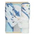 Buttons & Stitches Baby Boys' 3-Pack Shark Hooded Bath Towels - gray ...