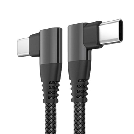 Double Ended C-type Data Cable C To C 90 Degree Elbow 60w Charger Cable ...