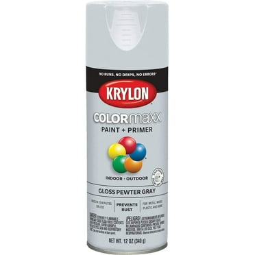 Krylon Diversified Brands 249431 12 oz Gloss Spray Paint, Pewter Gray ...