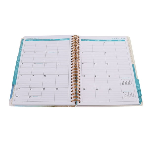 Calendario planificador, libro calendario A5 grueso, libro calendario ...