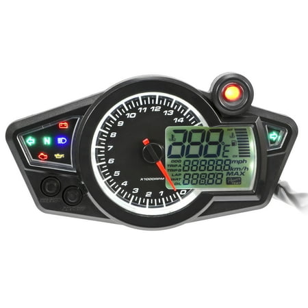 Universal Motorcycle Digital Speedometer Exquisite 8-18V Motorcycle ...