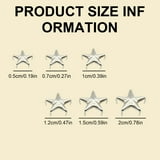 Yammee 100x/Pack Star Studs Rivets Star Rivets Five-Pointed Star Claw ...