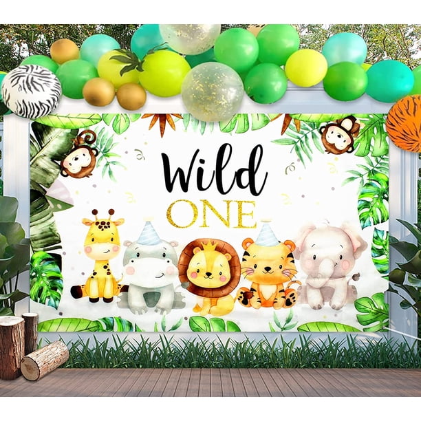 Wild One Birthday Decoration Background 180 x 110 cm Banner First ...
