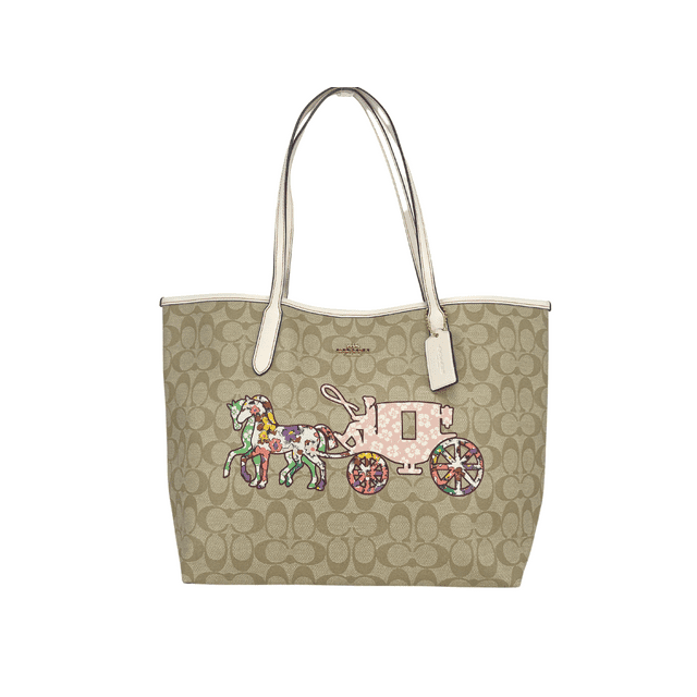 Coach (CA607) Large City Signature Canvas Tote Handbag Bag - Walmart.com