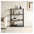 4-Shelf Bookshelf, Small Book Shelf for Home Office, Sturdy Wood ...