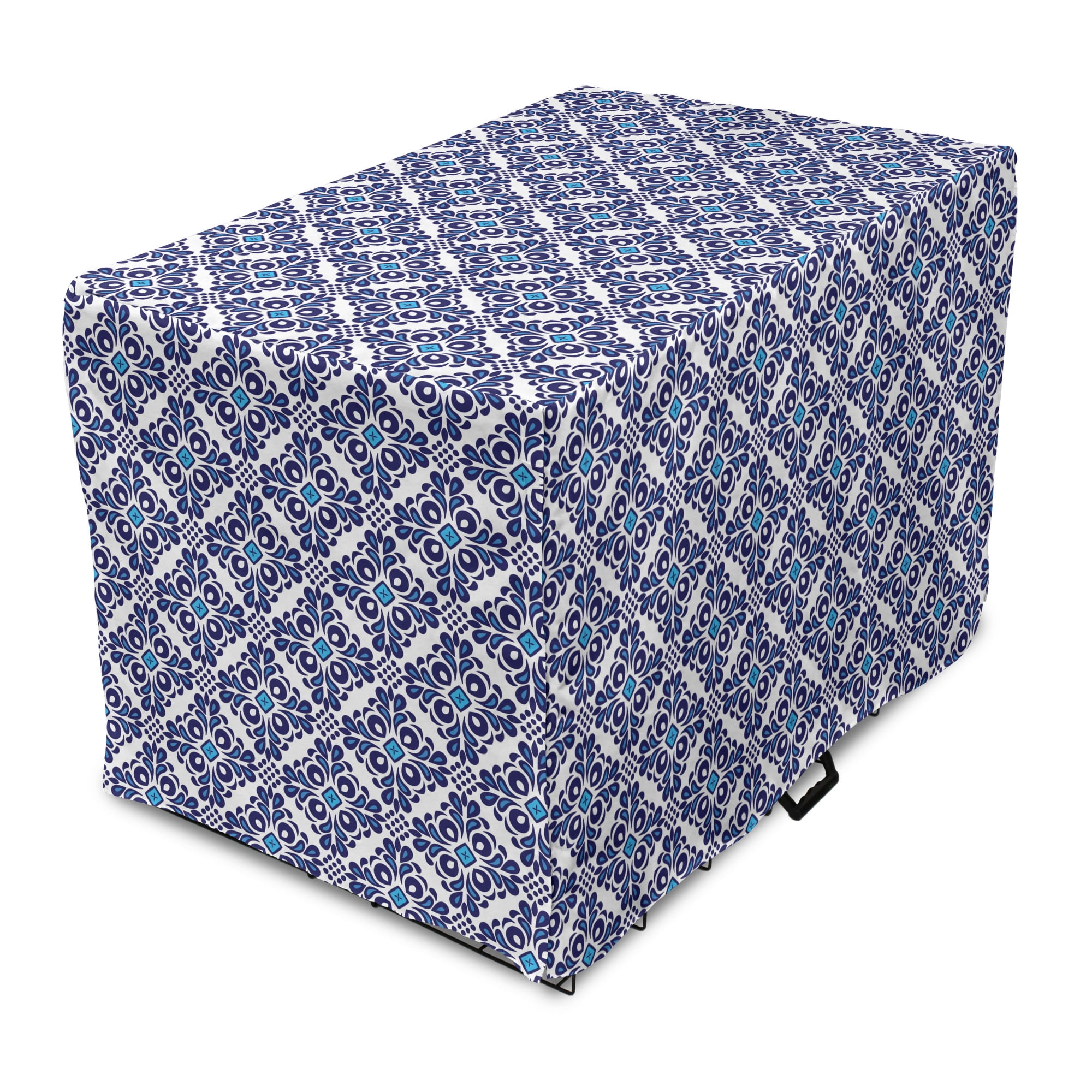 Oriental Dog Crate Cover, Ornamental Curves and Strokes in Vibes, Easy ...