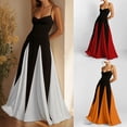 2026 Summer New Women's Black White Color Block Spaghetti Strap V-Neck ...