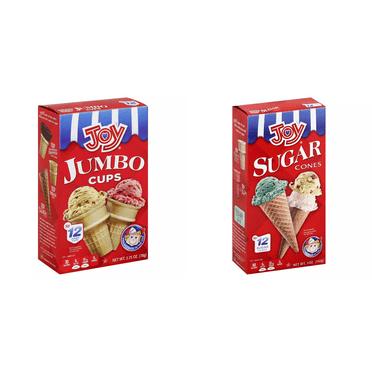 Joy Ice Cream Cups, Jumbo, 12 ct - Joy Sugar Cones, 12 ct - Joy Oreo ...