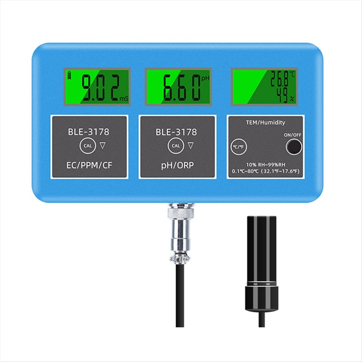 Wifi 7 in 1 Water Quality Tester PH ORP TDS EC Temp Humidity Meter ...