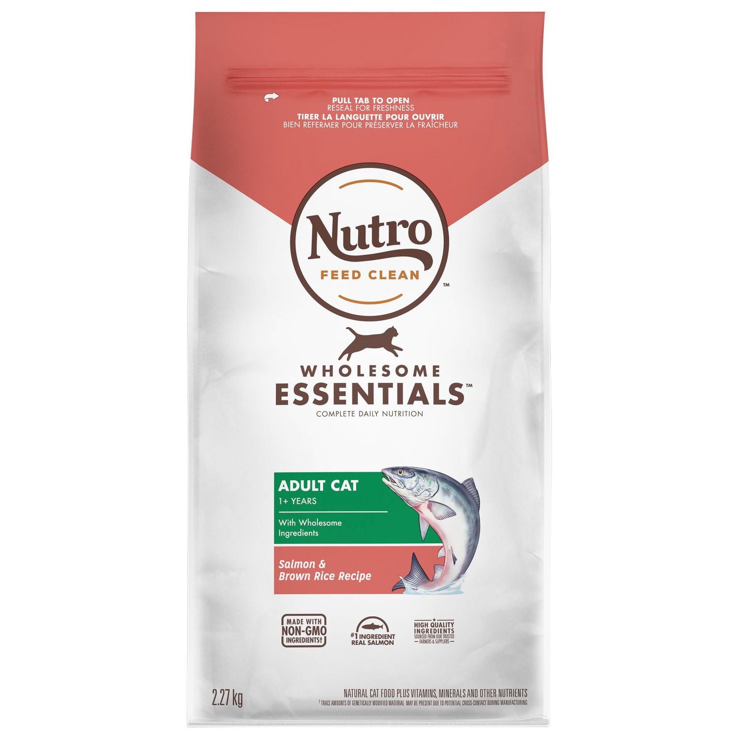 NUTRO Wholesome Essentials Adult Salmon & Brown Rice Natural Dry Cat ...