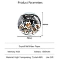 Osfvolr 2.76 Inch 3D Glass Ball Lamp Crystal Spherical Pixel Display ...