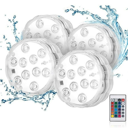Submersible Led Lights With Remote, Waterproof Underwater Lights ...